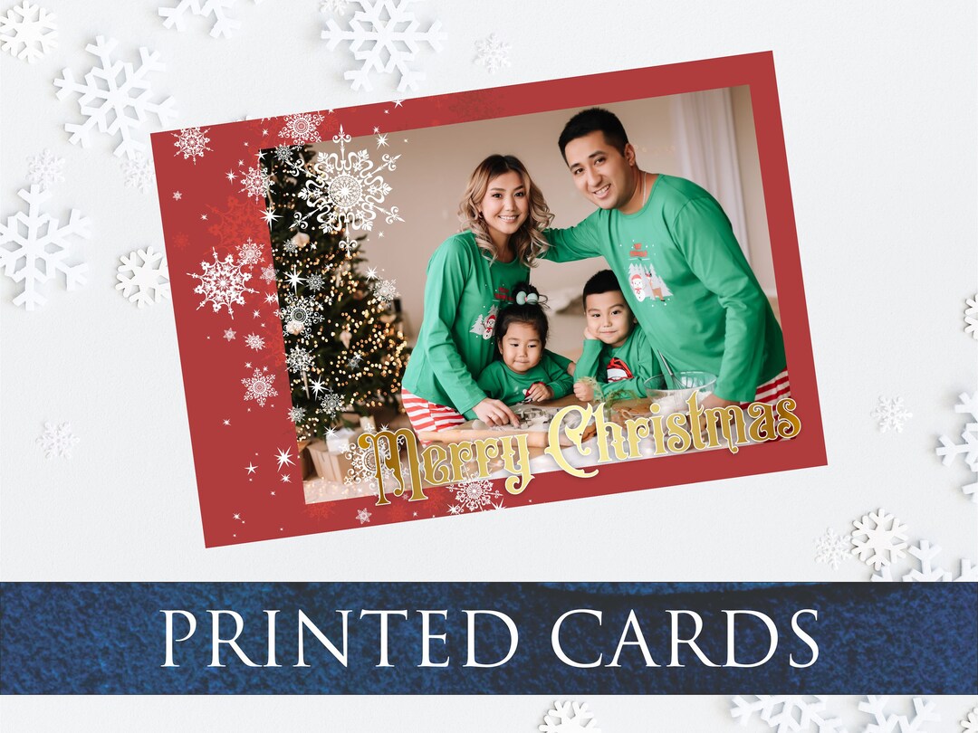 Custom Photo Christmas Greeting Card Family Greeting Card Custom Photo ...