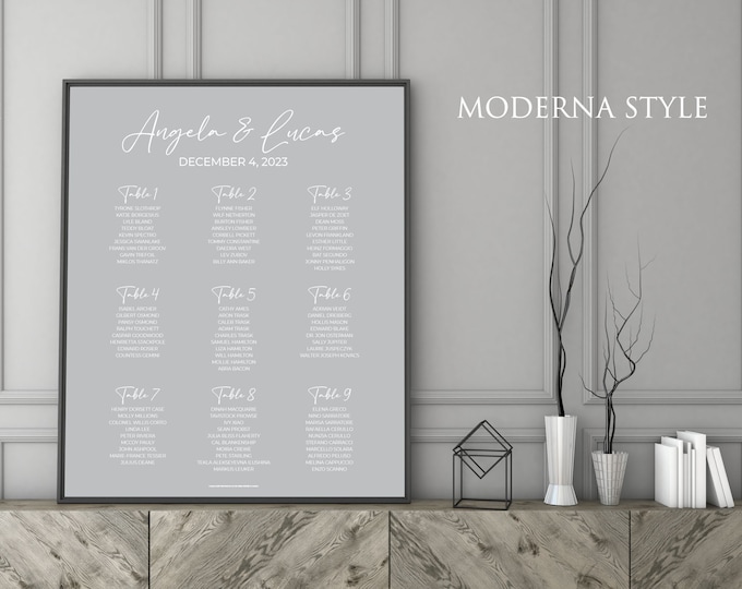 Wedding Seating Chart Mirror Static Cling Decal - Etsy Canada