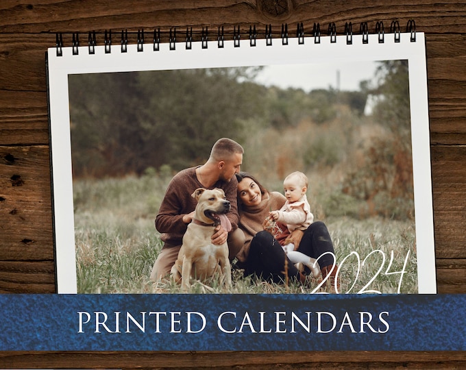 Personalized Photo Calendar,custom Portraits Desktop Calendar (2024 ...