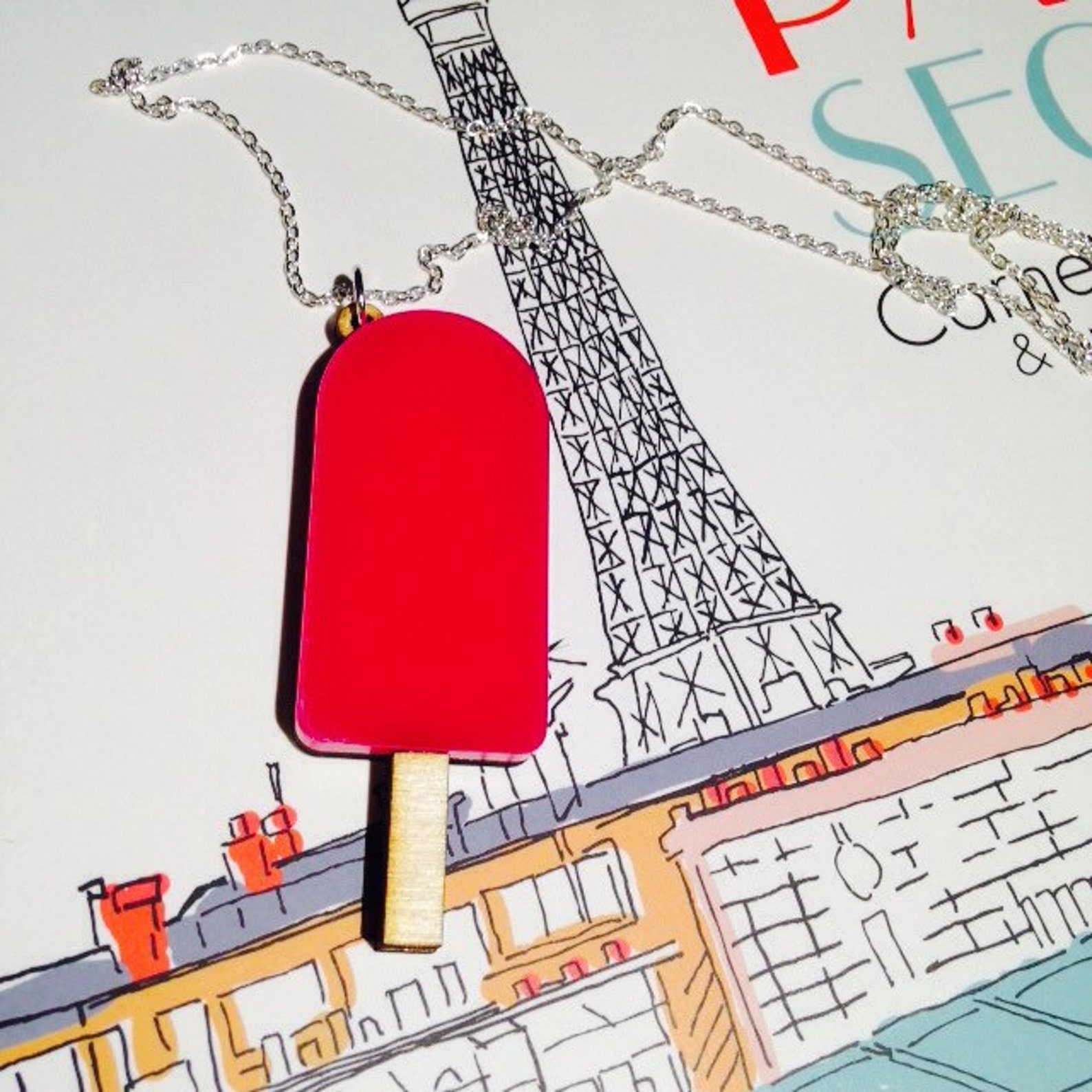 Acrylic Laser Cut Ice Lolly Necklace Ice Lolly Jewellery - Etsy UK