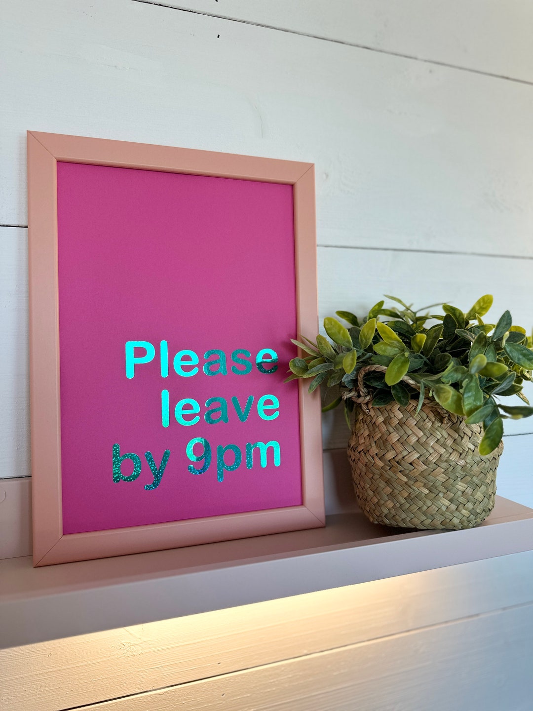 Please Leave by 9pm Quote Print, Colourful Quote Print, Home Decor ...