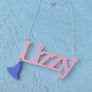 Acrylic Name Necklace, Laser Cut Jewellery, Personalised Name Necklace ...