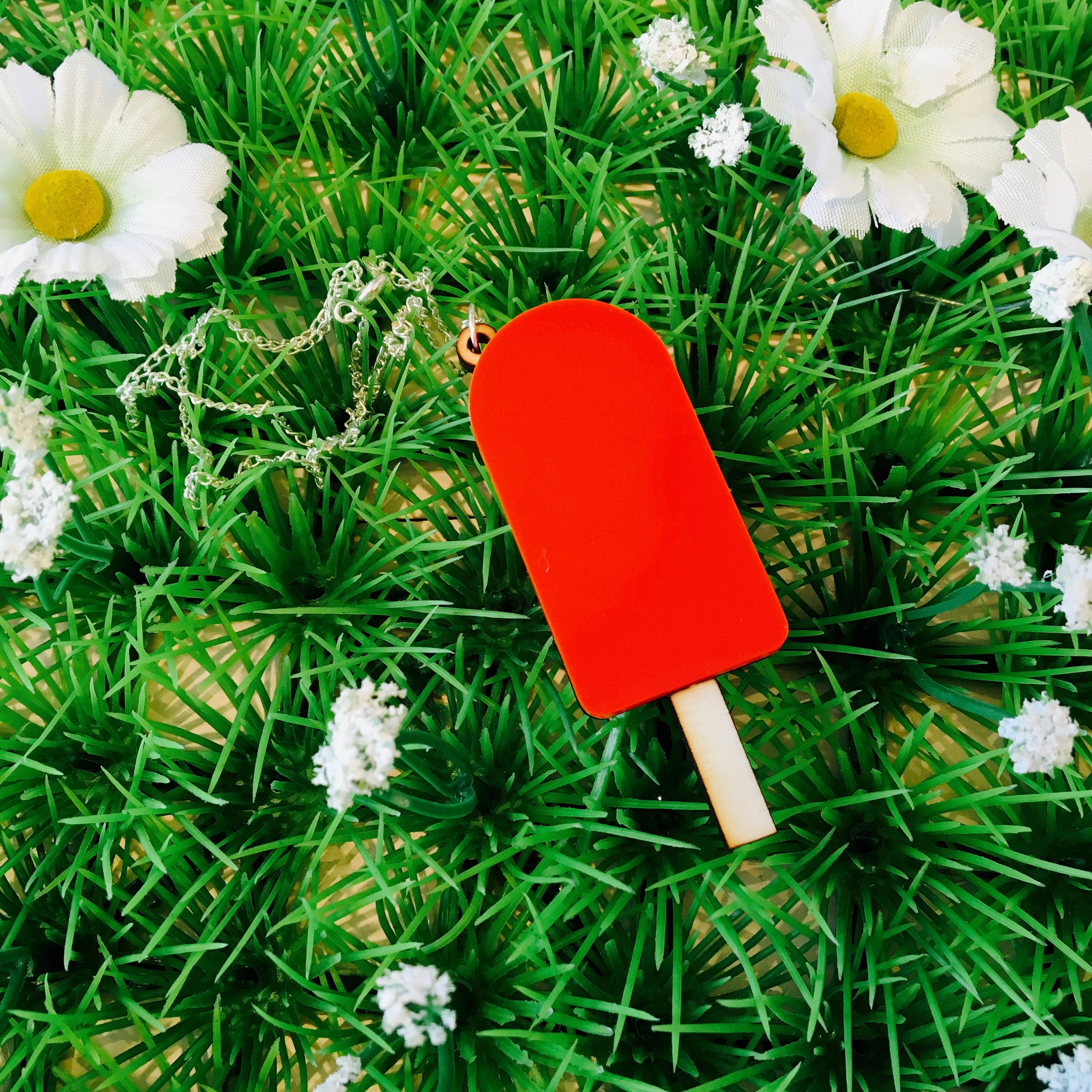 Acrylic Laser Cut Ice Lolly Necklace, Ice Lolly Jewellery, Popsicle ...