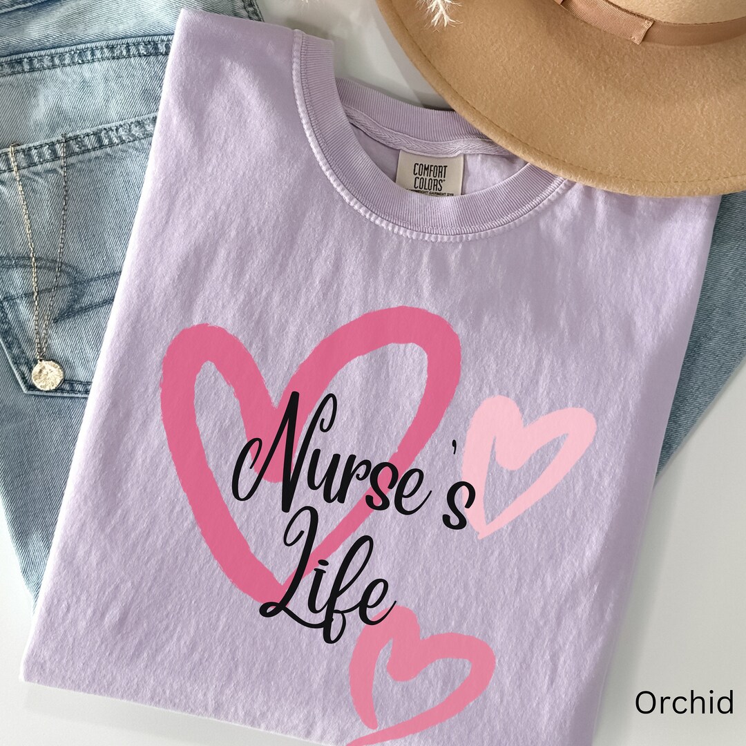 Nurse's Life Heart T-shirt, Heart Shirt for a Nurse, Valentine's Day ...