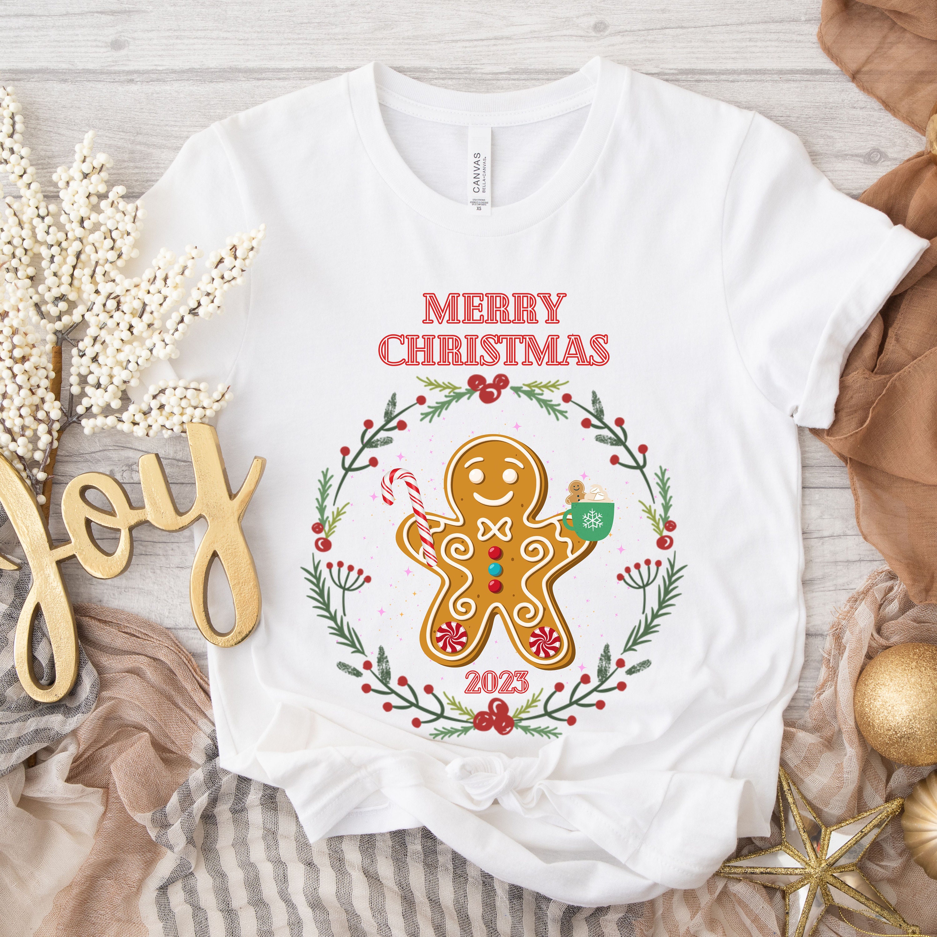 Gingerbread Man T Shirt, Shirt With Gingerbread Man, Christmas ...