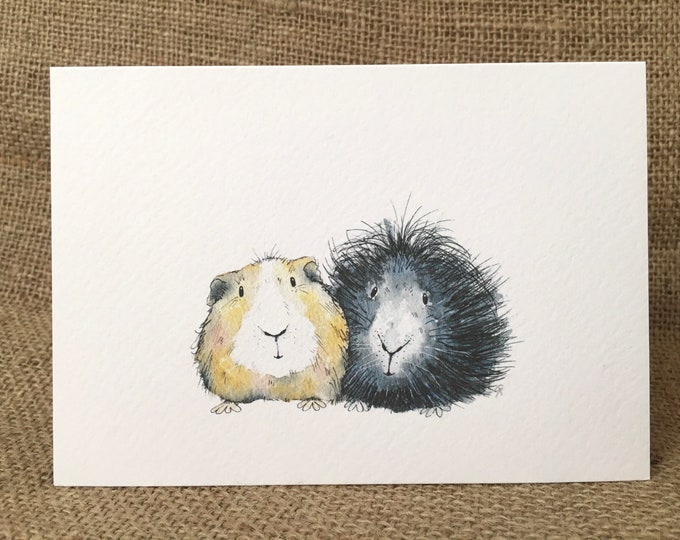 Guinea Pigs Greetings Card - Etsy