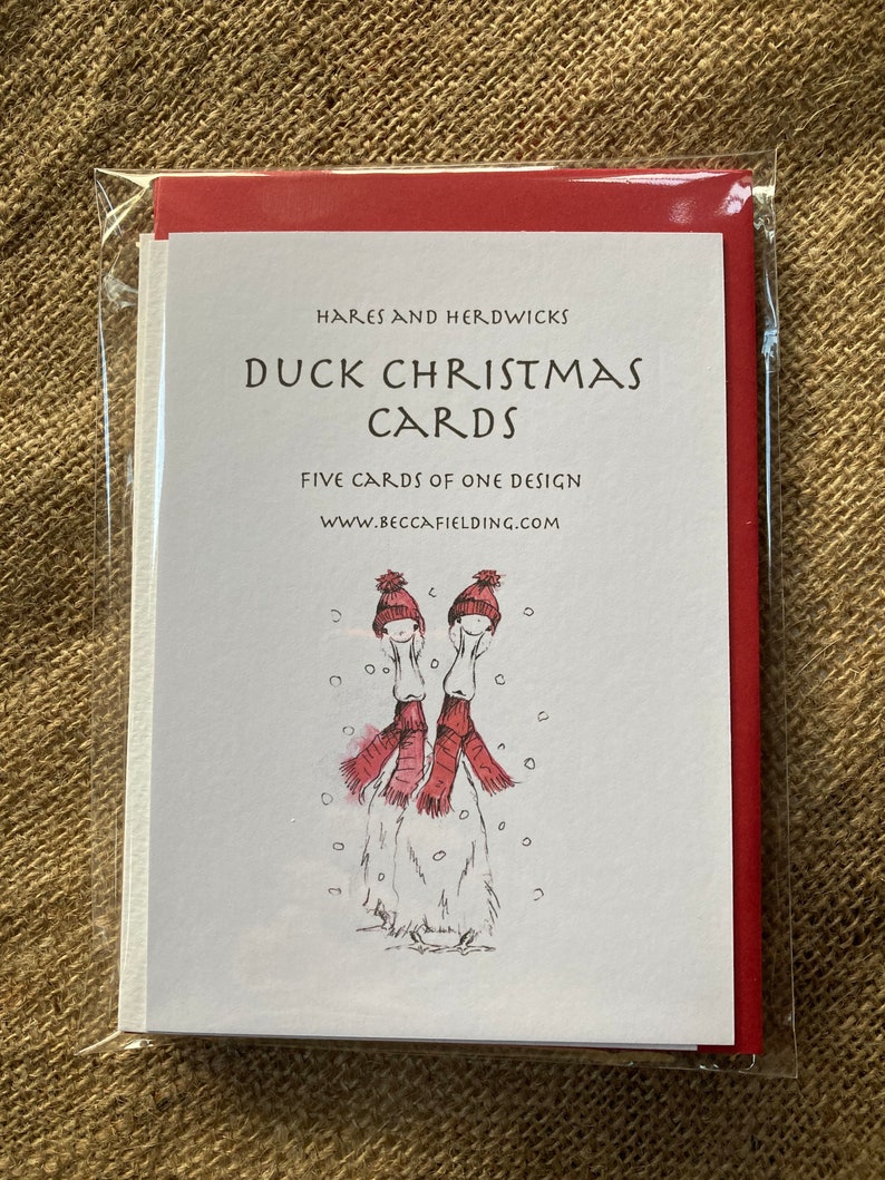 Pack of Five Christmas Duck Cards, Duck Cards, Christmas Cards - Etsy UK