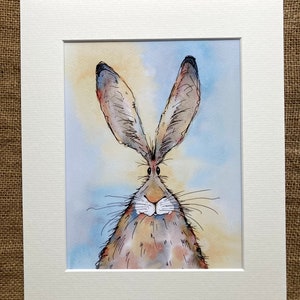 Hare Print - Fergal the Hare, Limited Edition Print, Hare Picture - Etsy