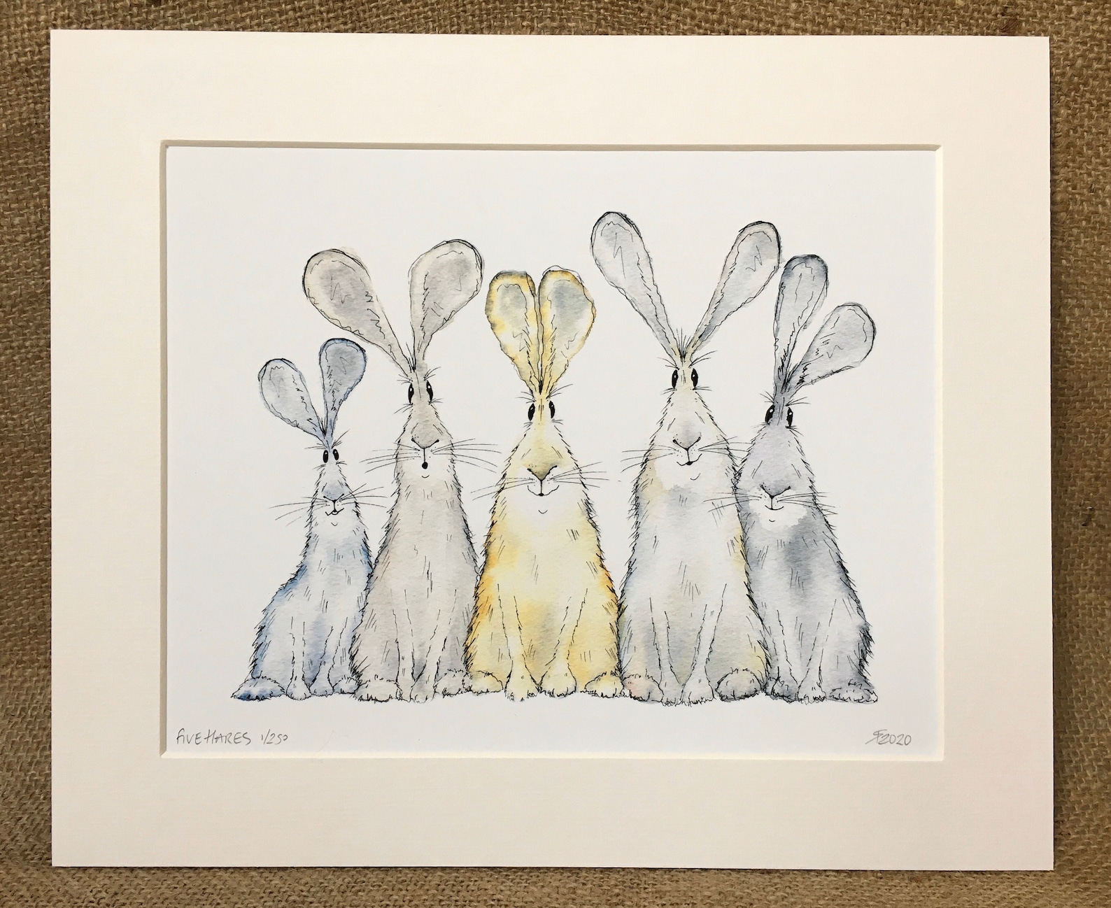 Hare Print Five Hares Print, Limited Edition Print - Etsy