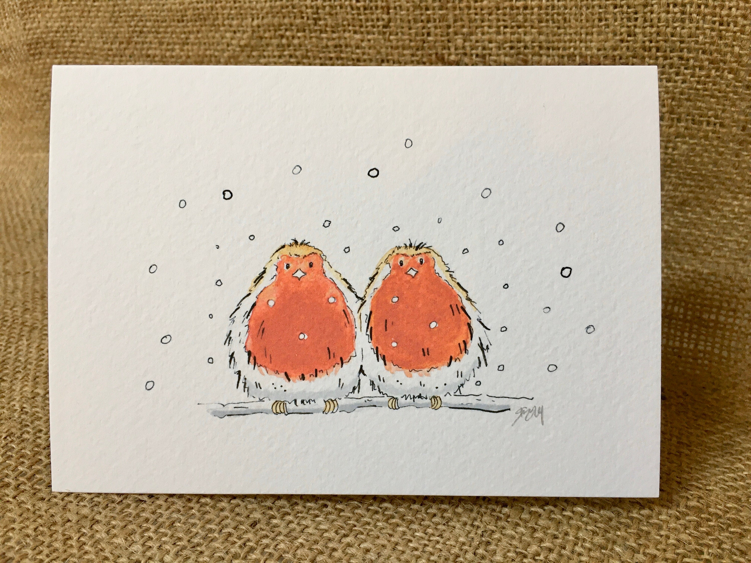 Pack of Five Christmas Robin Cards, Robin Cards, Christmas Cards - Etsy