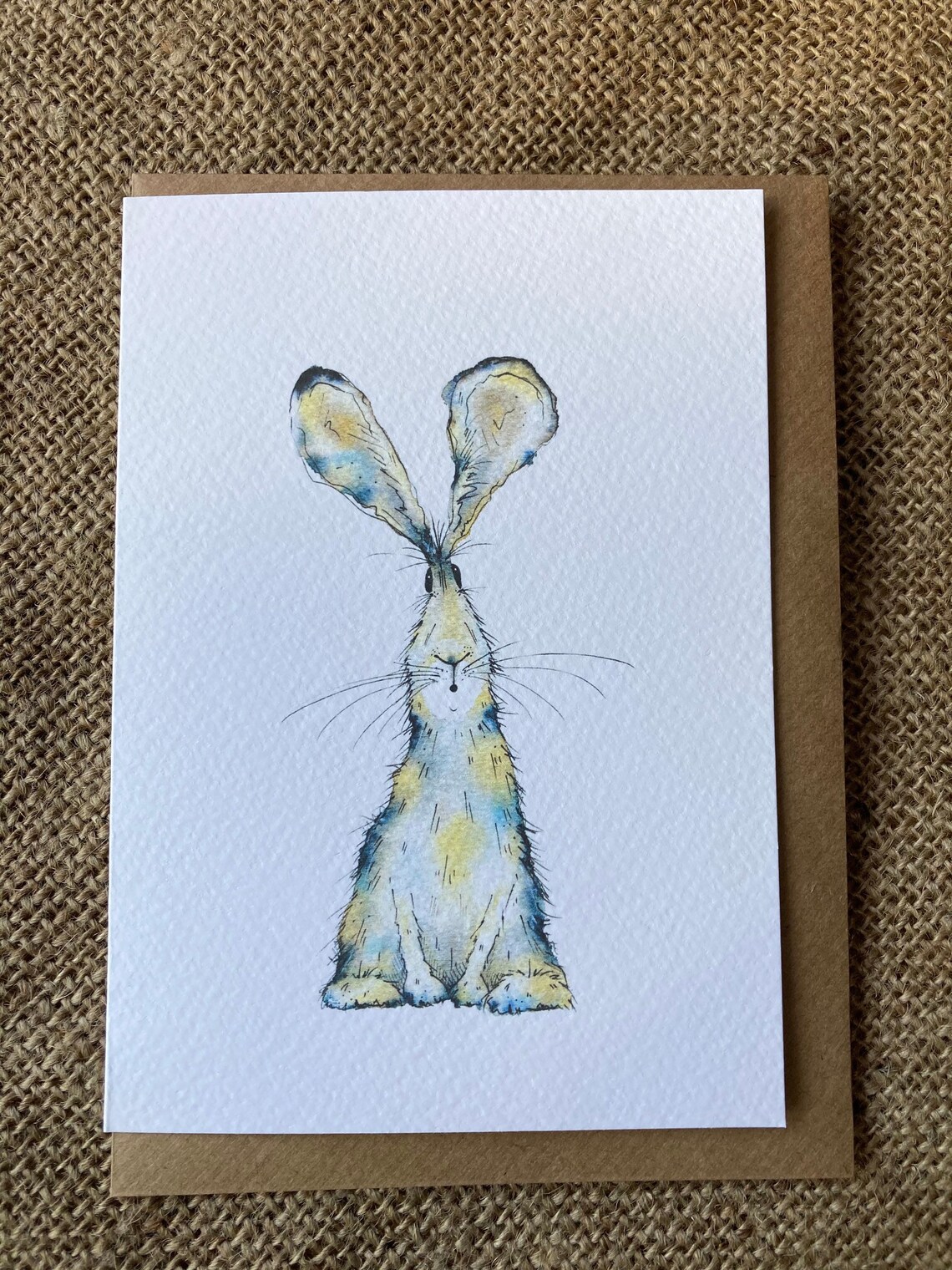 Pack of Five Mixed HARE Greetings Cards, Easter Cards, Hare Cards - Etsy UK
