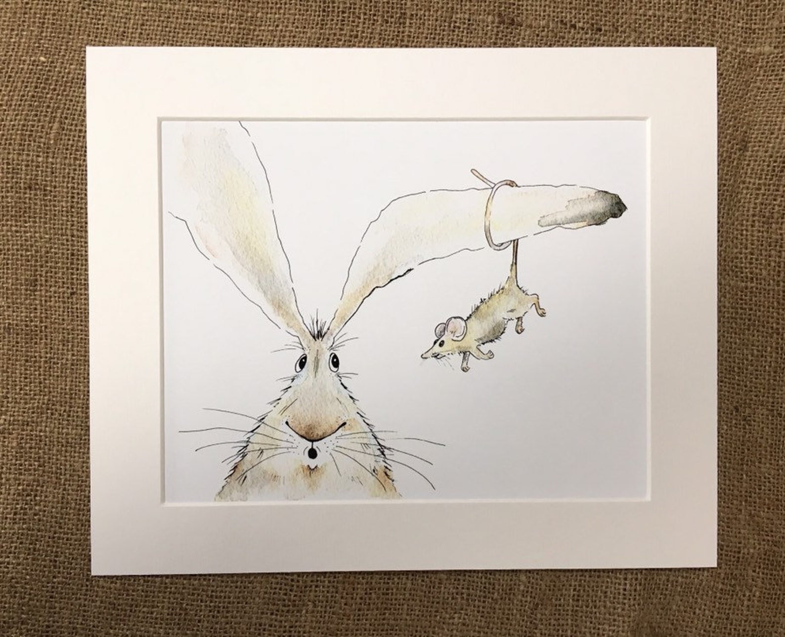Hare Print Hare and Mouse Print Limited Edition Print Hare | Etsy