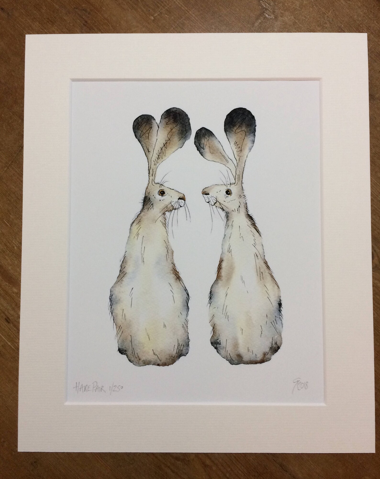 Hare Print Hare Pair Print Limited Edition Print - Etsy