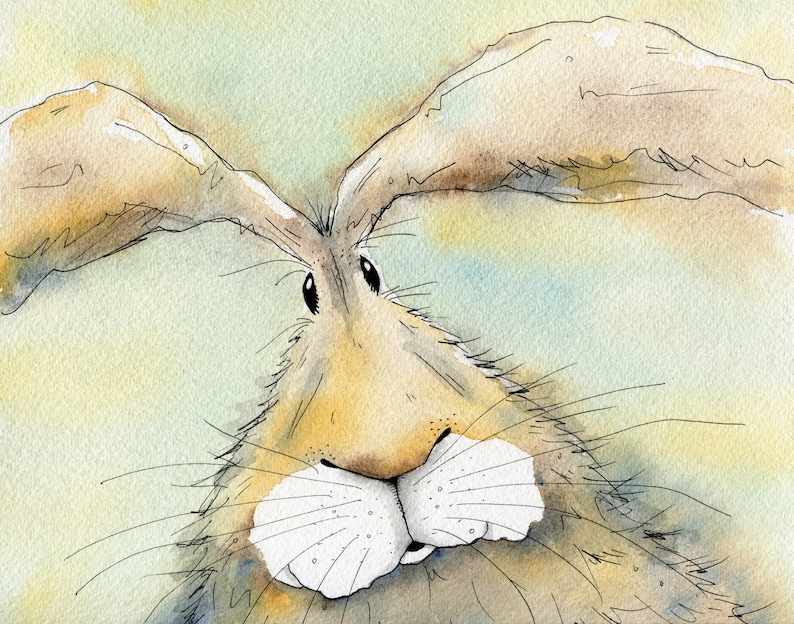Hare Print, Humphrey the Hare, Rabbit Print, Limited Edition Print - Etsy