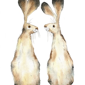 TWO Hare Prints, OFFER Two Limited Edition Hare Prints, Hare Print ...