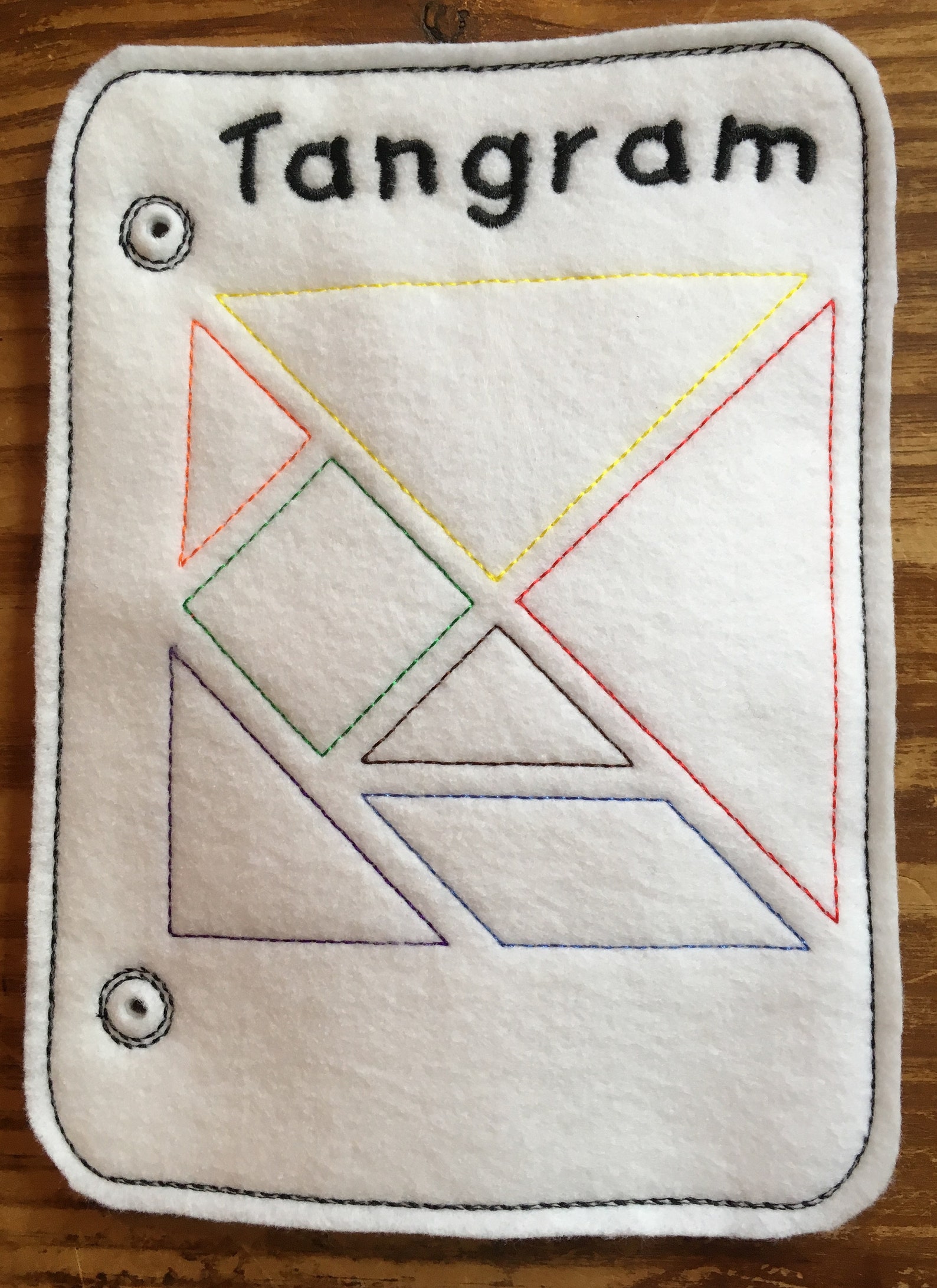 Child Gift Tangram Puzzle Busy Book Page Color & Shape Match | Etsy