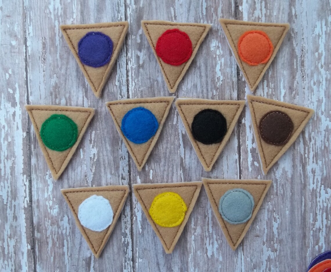 Ice Cream Cone Color Felt Matching Game 10 Cones With Colored - Etsy