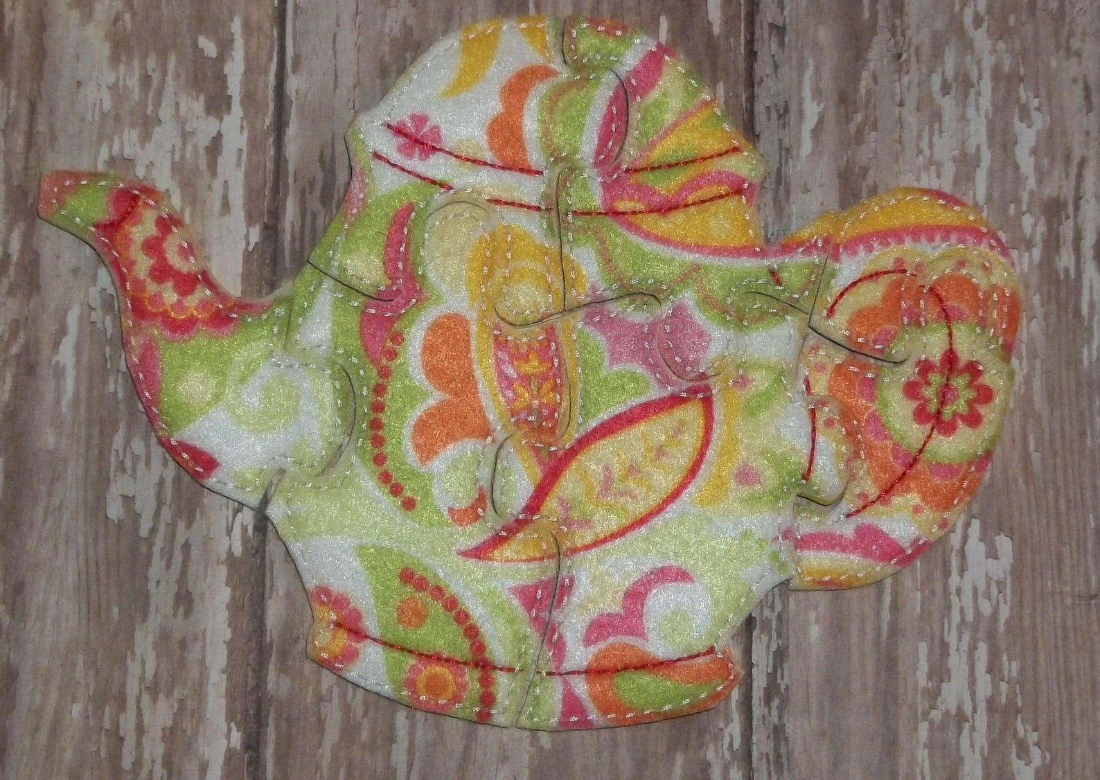 Teapot Shaped Puzzle With Varying Patterns or Solid Color - Etsy