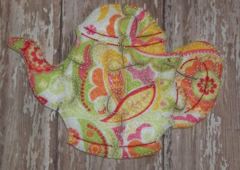 Teapot Shaped Puzzle With Varying Patterns or Solid Color - Etsy