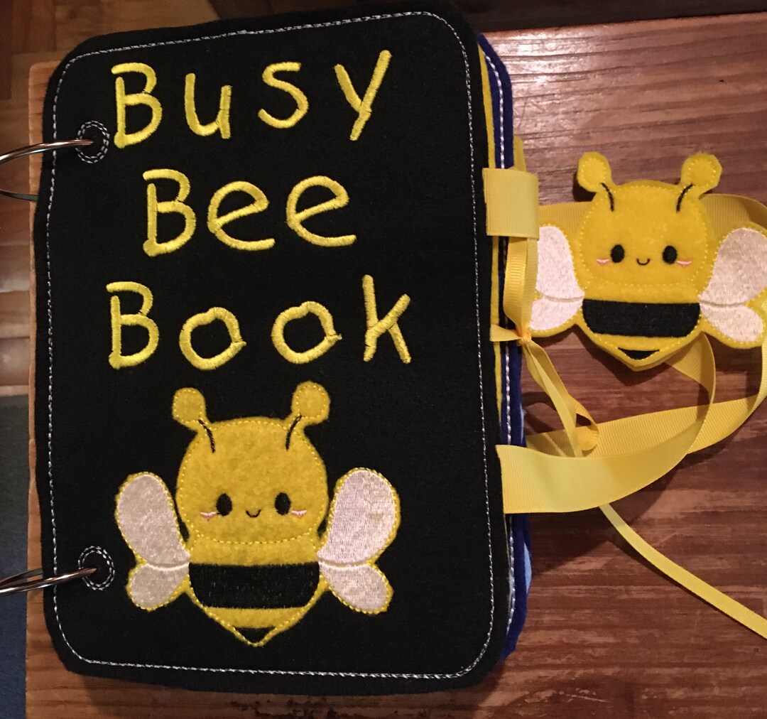 Specialty Quiet Busy Bee Book Cover & Finger Puppet Children's Learning ...