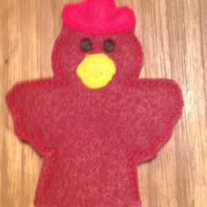 Little Red Hen Finger Puppet Farm Animal Pretend Play Teach - Etsy