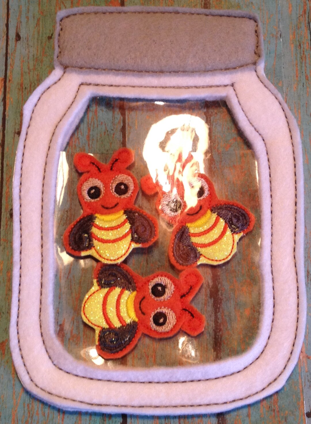 Chasing Fireflys Lightning Bug Mason Jar Felt Board Play Busy Inclds 3 ...