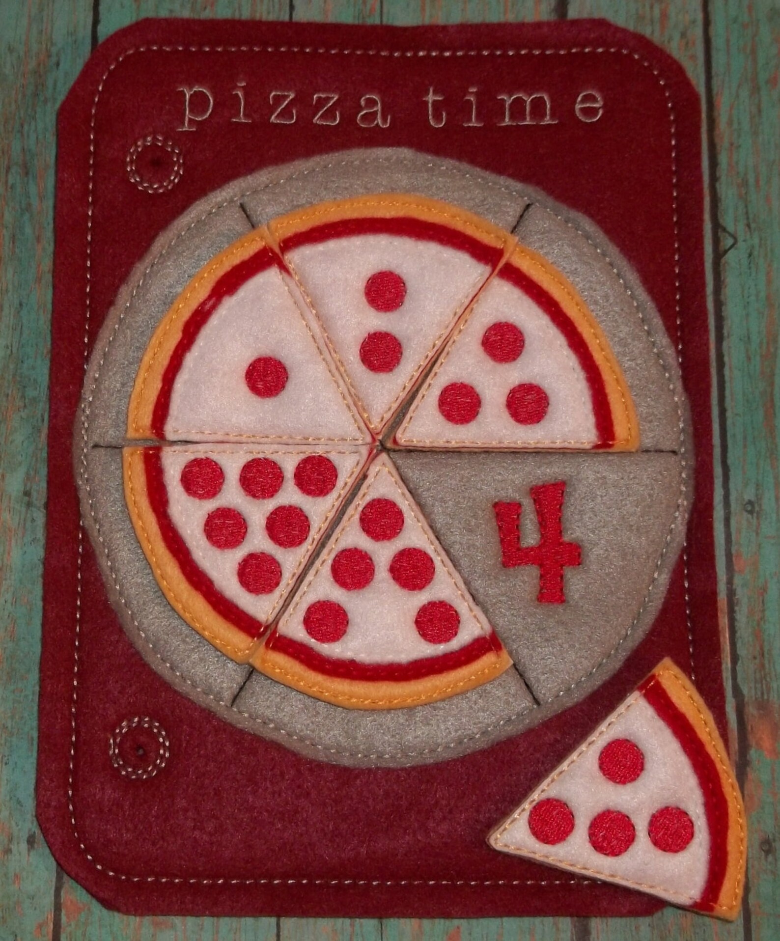 Pizza Counting Set Quiet Busy Book Page Learning Toy Children - Etsy