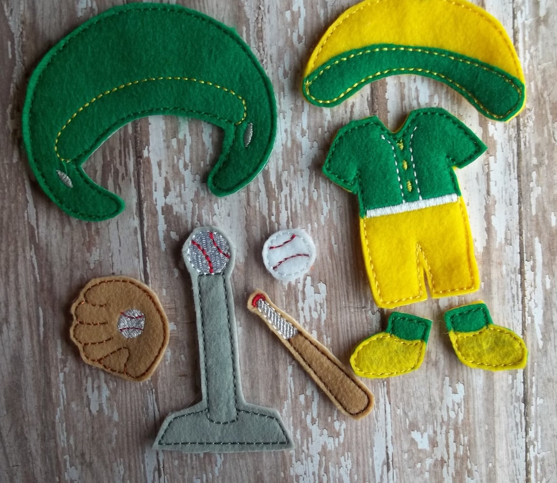 Baseball Softball Set From My unpaper Felt Dolls - Etsy