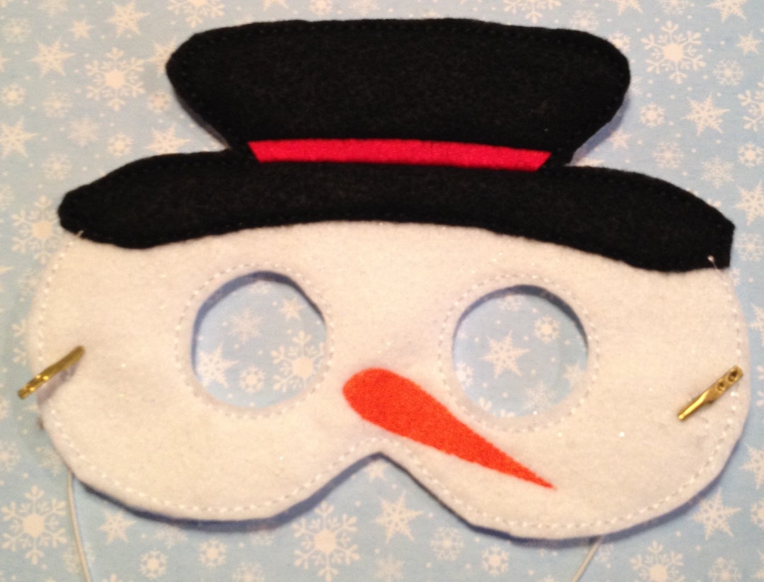 Felt Snowman Mask Pretend Play Teach Learn Educational - Etsy Hong Kong