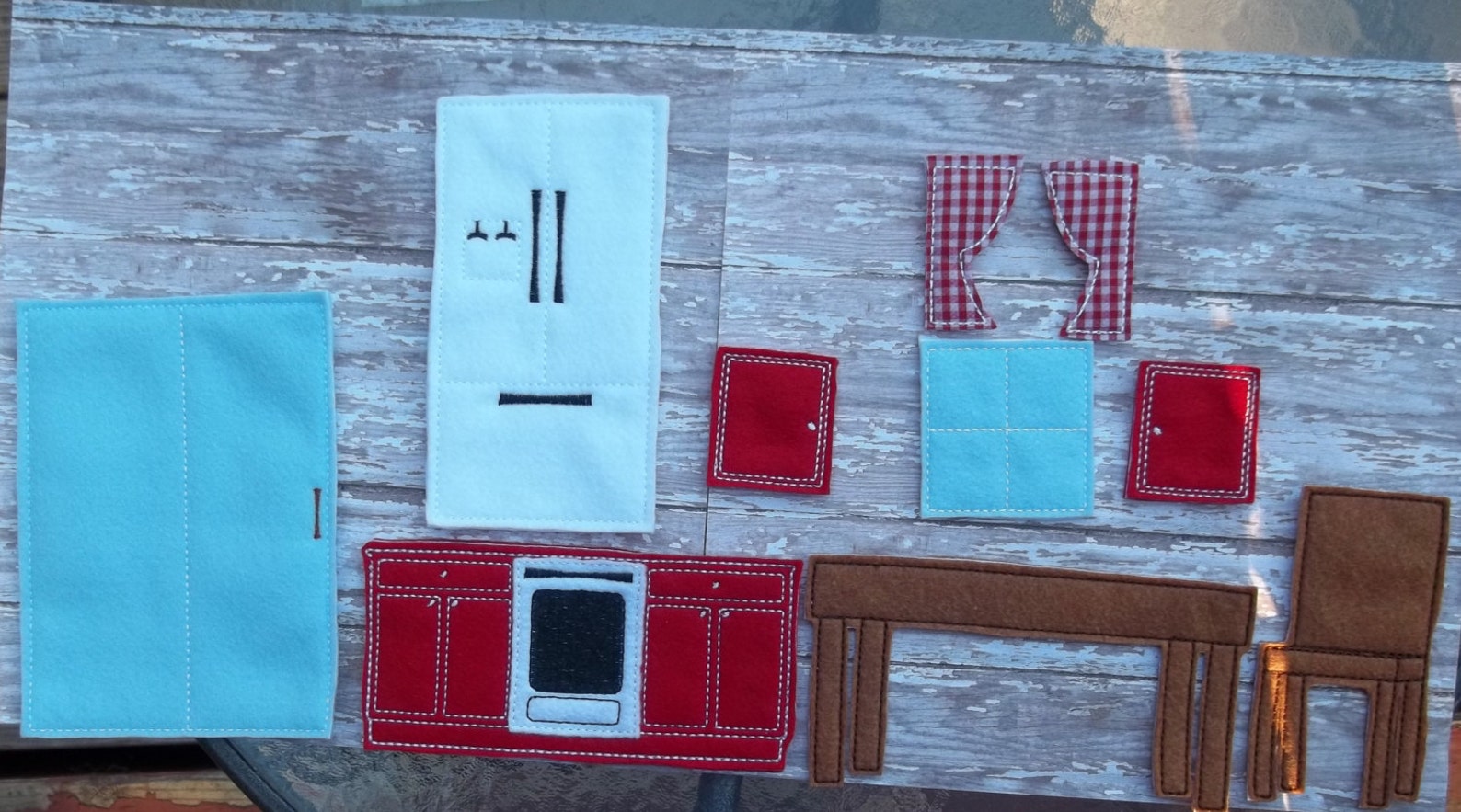 Paper Dolls Dollhouse Felt Dolls Kichen Furniture Set From - Etsy