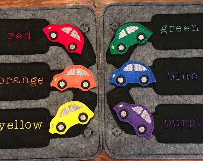 Boy Gift Busy Book Page Car Garage Color Match Page Children - Etsy