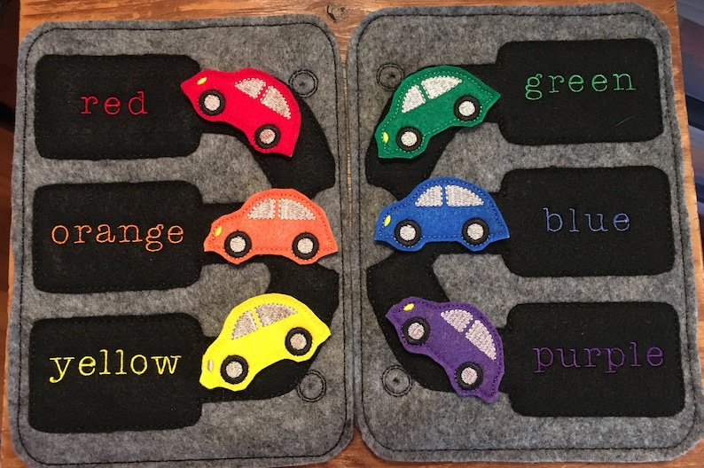 Boy Gift Busy Book Page Car Garage Color Match Page Children - Etsy