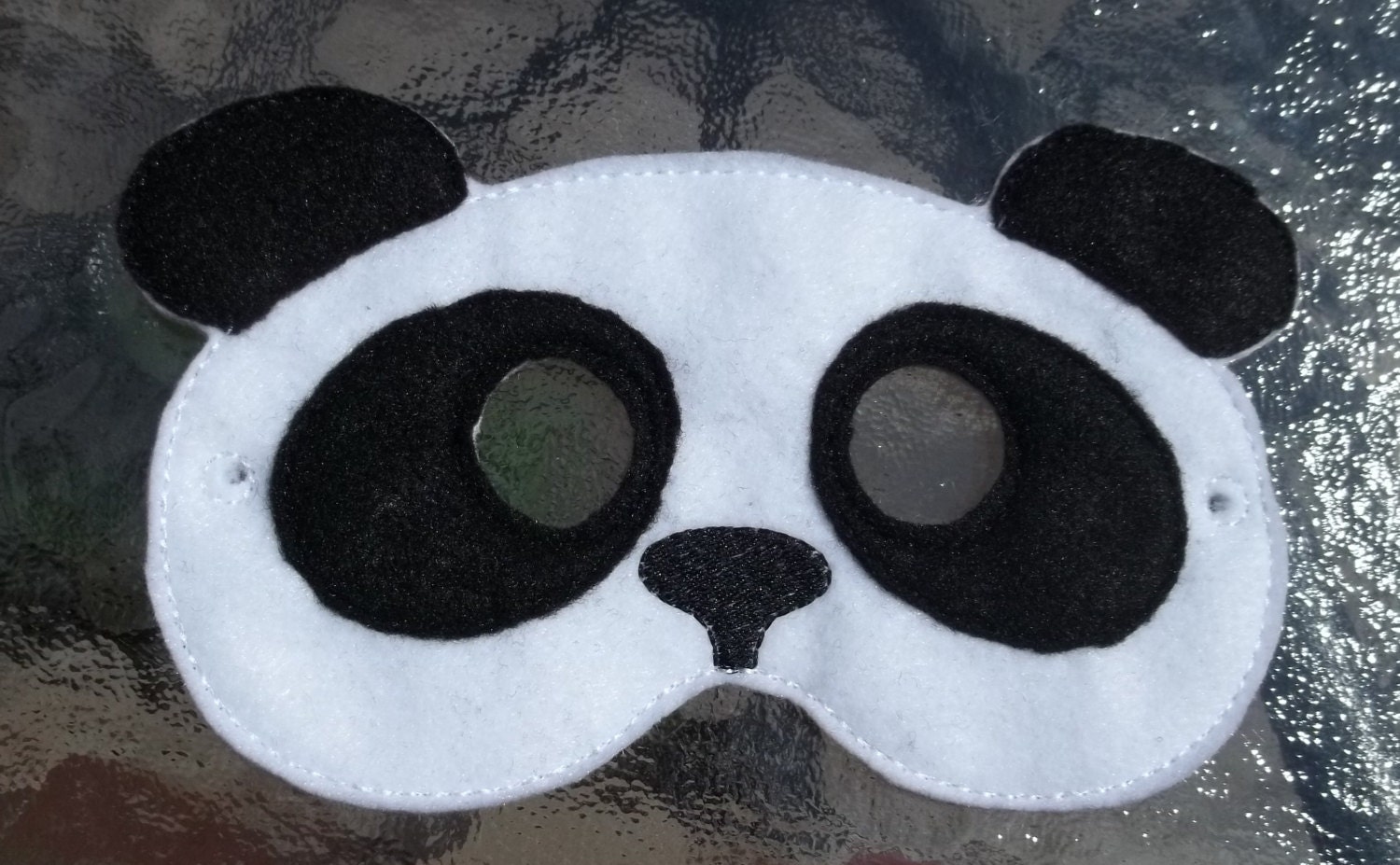 Felt Panda Bear Mask Embroidered Felt Animal Mask Pretend | Etsy