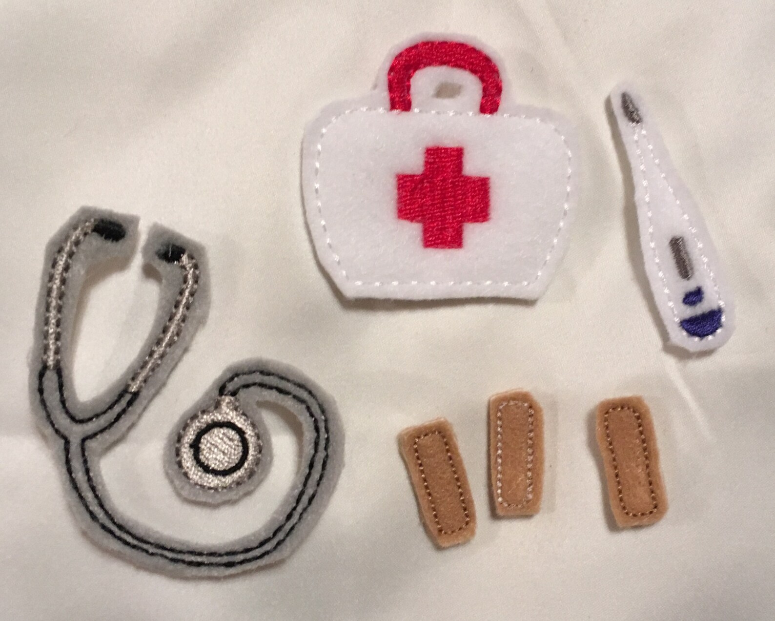 Nurse Doctor Dress up Set Paper Dolls Felt Embroidered Doll - Etsy