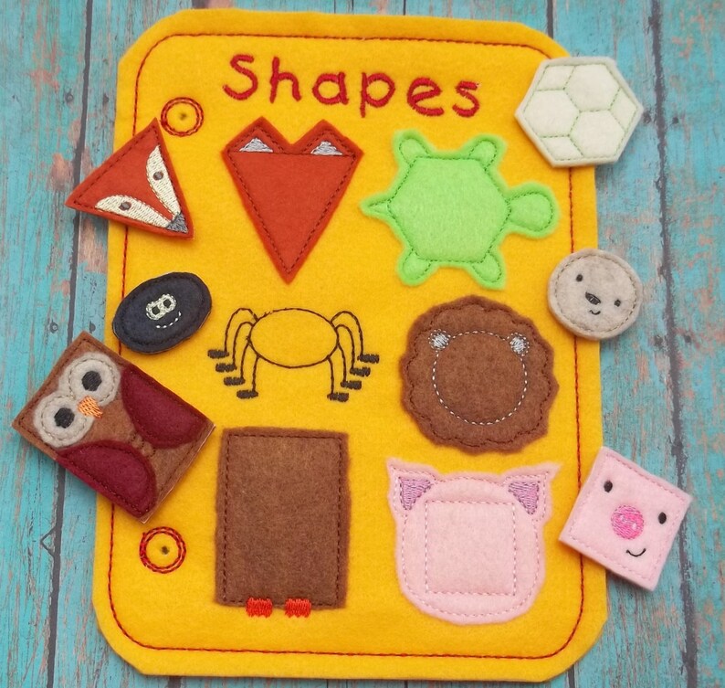 Gift Children Busy Book Shape Match Page, Childrens Learning, Toddler ...