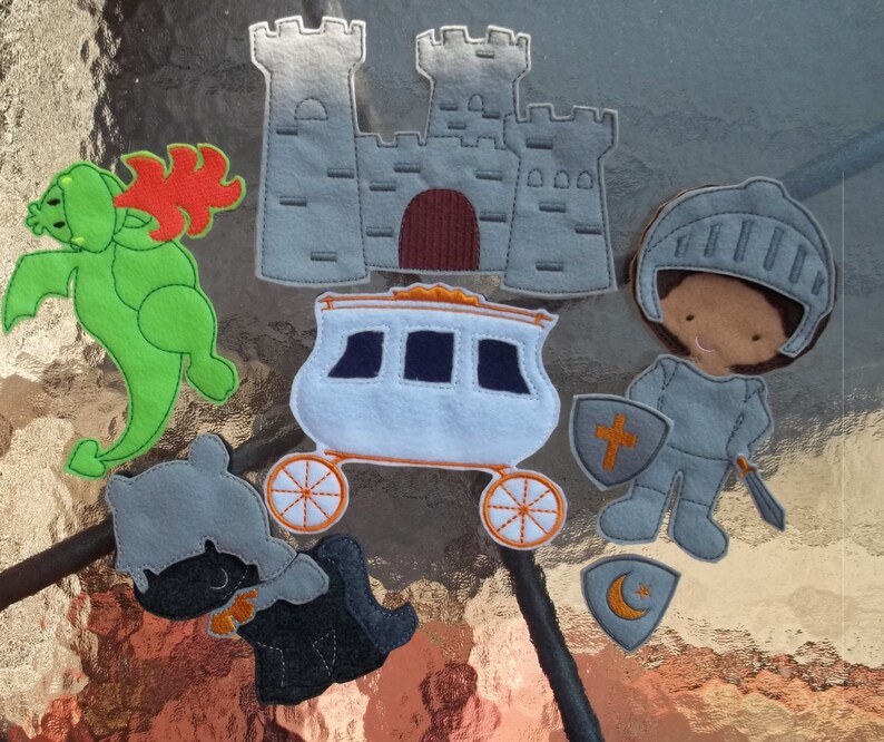 Knight Castle Set W Doll, Castle, Kings Carraige, Fire Breathing Dragon ...