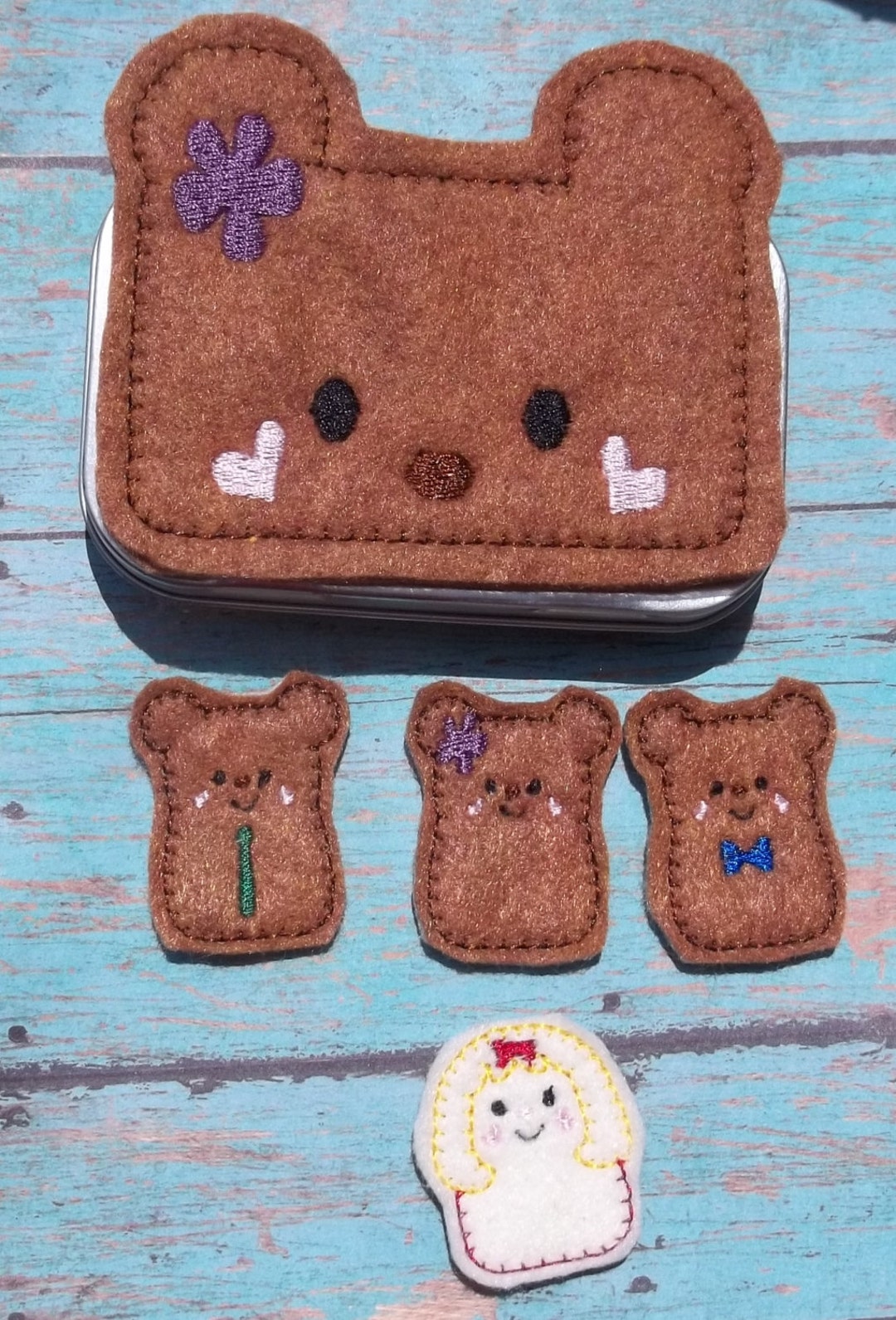 Pocket Tin Goldilocks 3 Bears Story Time Toy Play Set 3 3 Bears ...