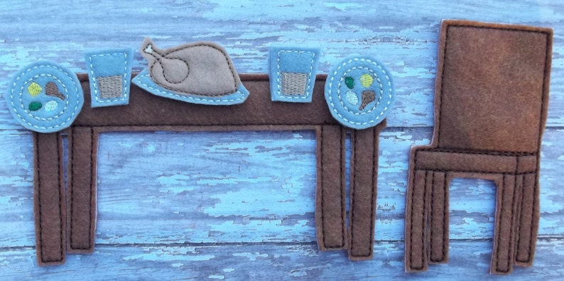 Paper Dolls Dollhouse Felt Dolls Kichen Furniture Set From - Etsy