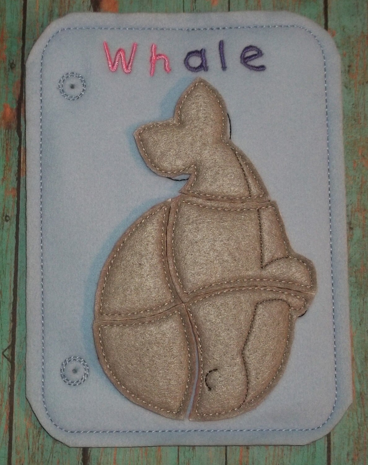 Quiet Busy Book Page Bag Whale Puzzle Party Favor Stocking | Etsy