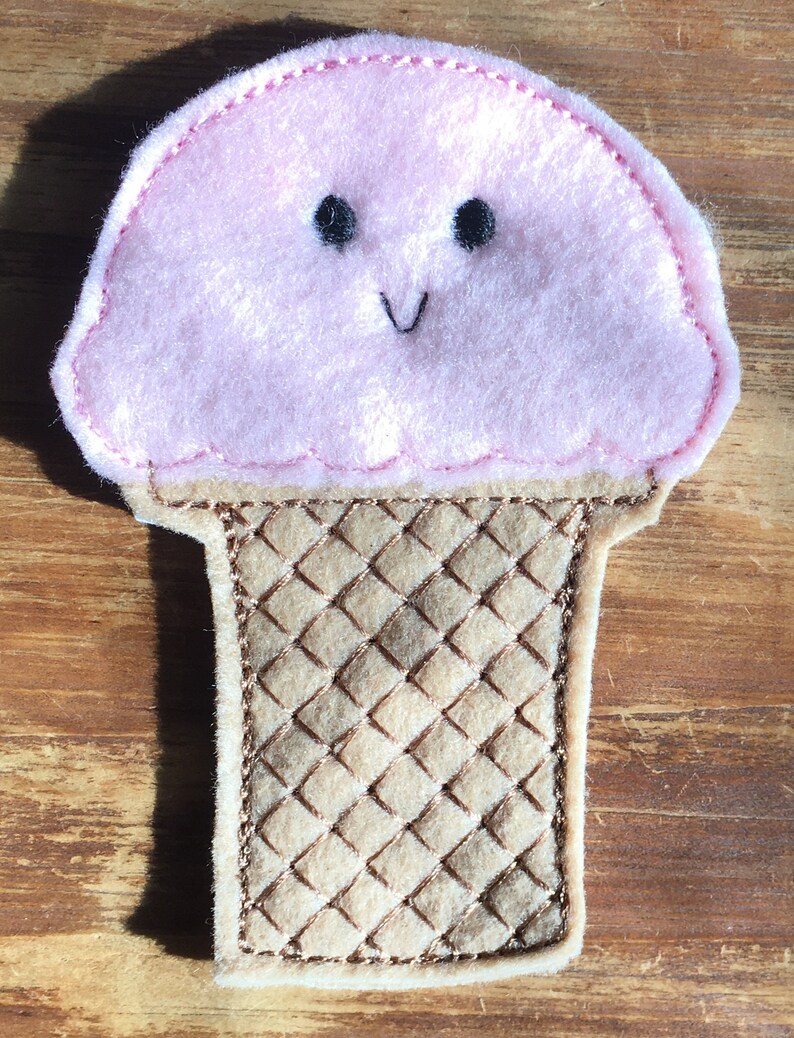 Ice Cream Cone Felt Food Finger Puppets Assorted Colors Party - Etsy