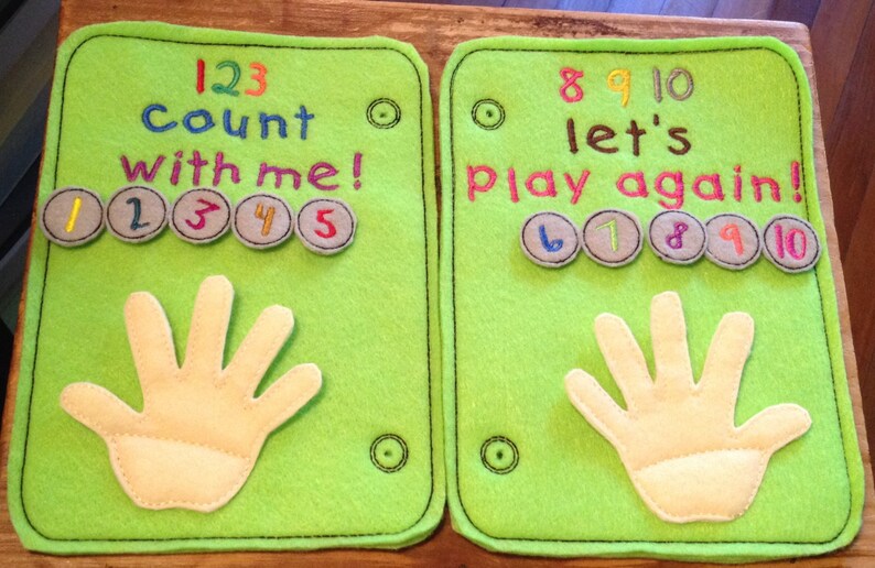 Child Gift Hand Learn to Count Learn Left & Right Busy Page - Etsy