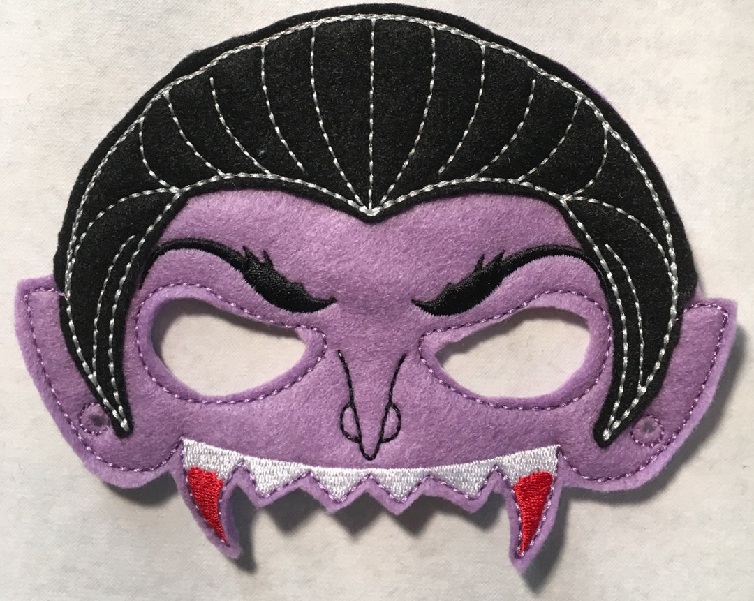 Vampire Embroidered Felt Mask Halloween 2 Sizes Petend Play Teach Learn ...