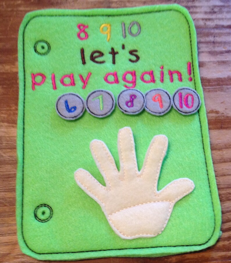 Child Gift Hand Learn to Count Learn Left & Right Busy Page - Etsy