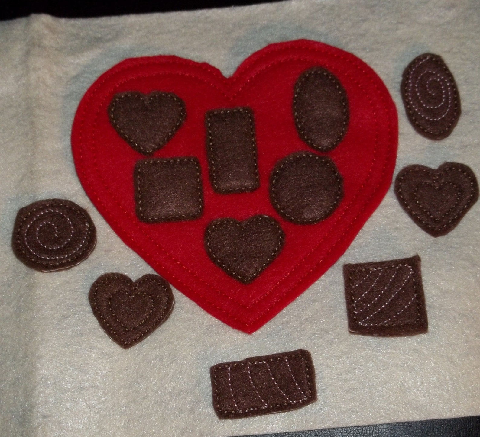 Heart Shaped Box of Chocolates, Silhouette Matching, Montessori, Shape ...