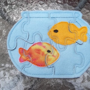 Busy Book Page Fish Bowl Puzzle Has Two Fish in Bowl Teach - Etsy