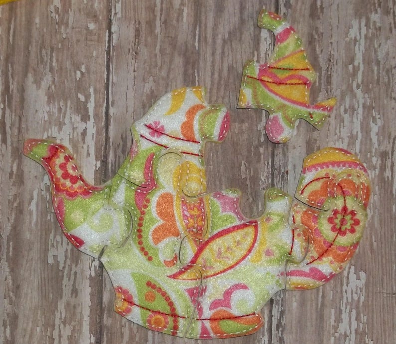 Teapot Shaped Puzzle With Varying Patterns or Solid Color - Etsy