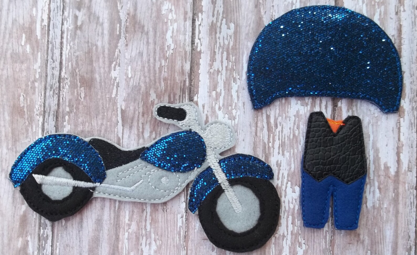 Paper Dolls Blue Motorcycle Bike Suit and Helmet Set From My - Etsy