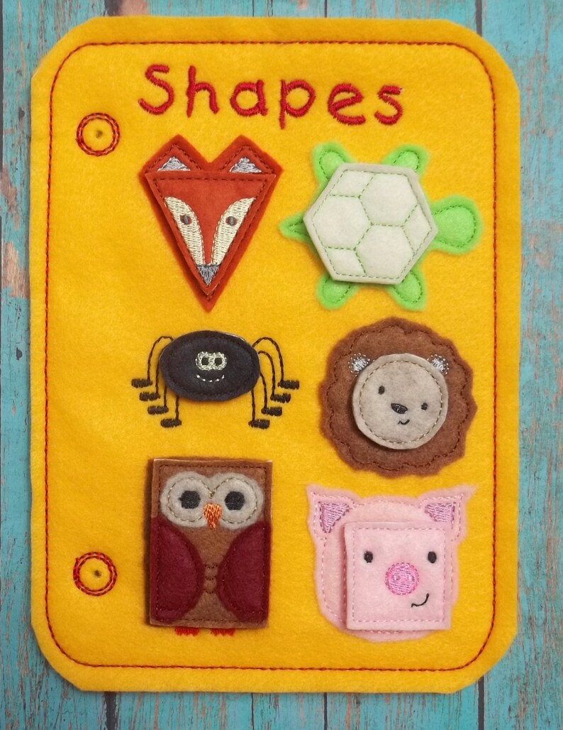 Gift Children Busy Book shape match page childrens learning | Etsy