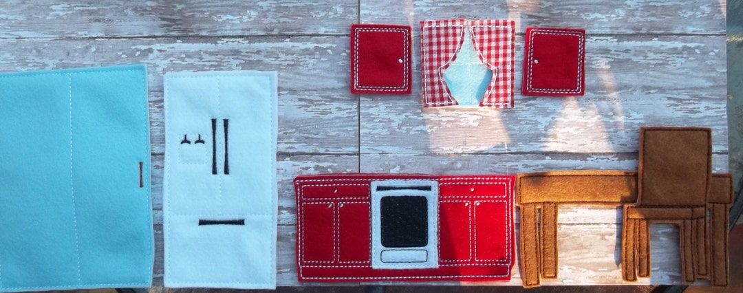 Paper Dolls Dollhouse Felt Dolls Kichen Furniture Set From "unpaper ...