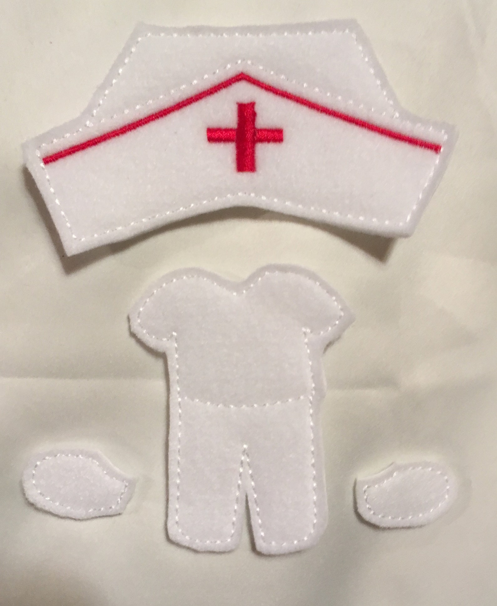 Nurse Doctor Dress up Set Paper Dolls Felt Embroidered Doll - Etsy